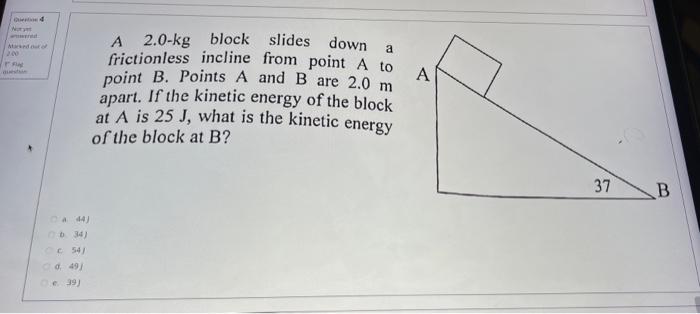 Solved Wet down a A A 2.0-kg block slides frictionless | Chegg.com