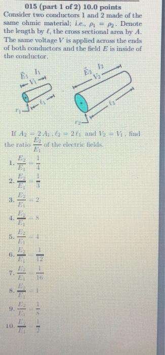 Solved 015 (part 1 of 2 ) 10.0 points Consider two | Chegg.com