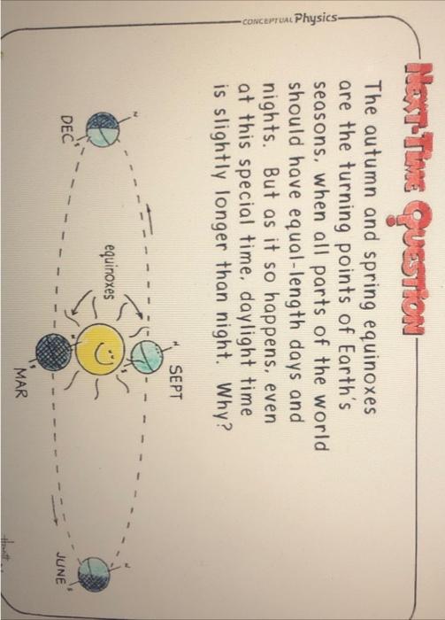 Solved The autumn and spring equinoxes are the turning | Chegg.com