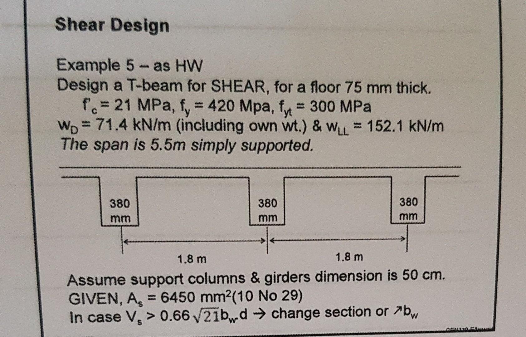 [Solved]: Example 5 - as ( mathrm{HW} ) Design