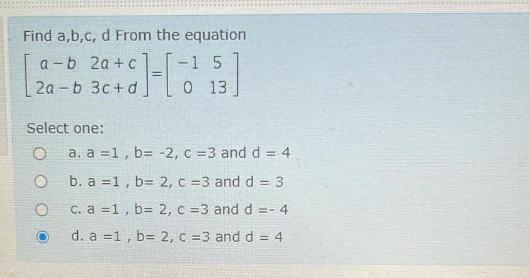 Solved Find a,b,c,d ﻿From the | Chegg.com
