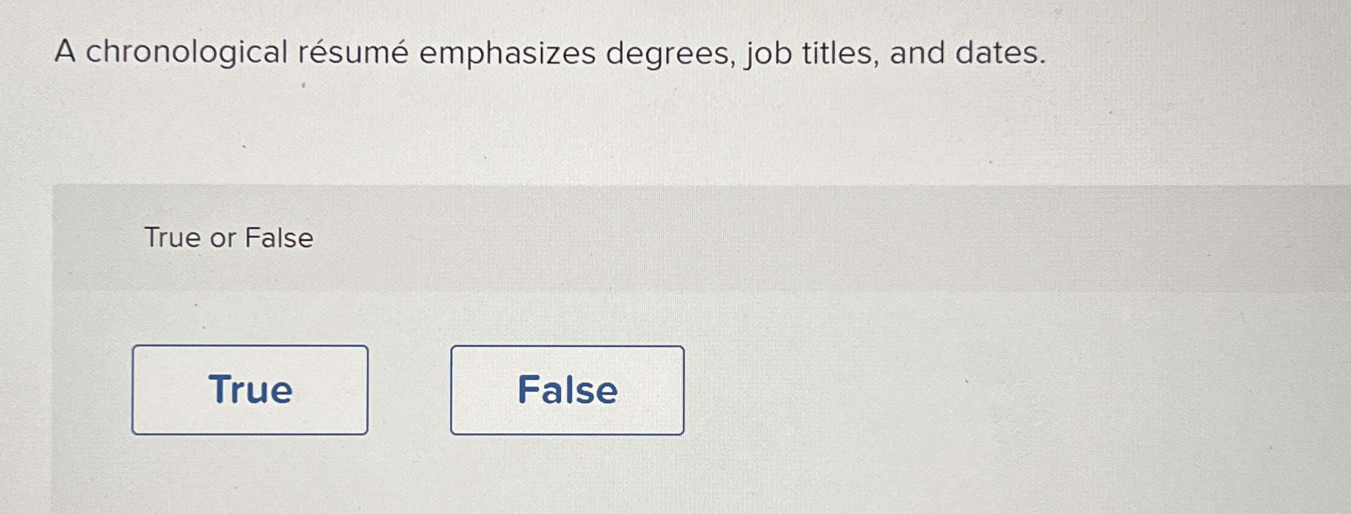 Solved A chronological résumé ﻿emphasizes degrees, job | Chegg.com