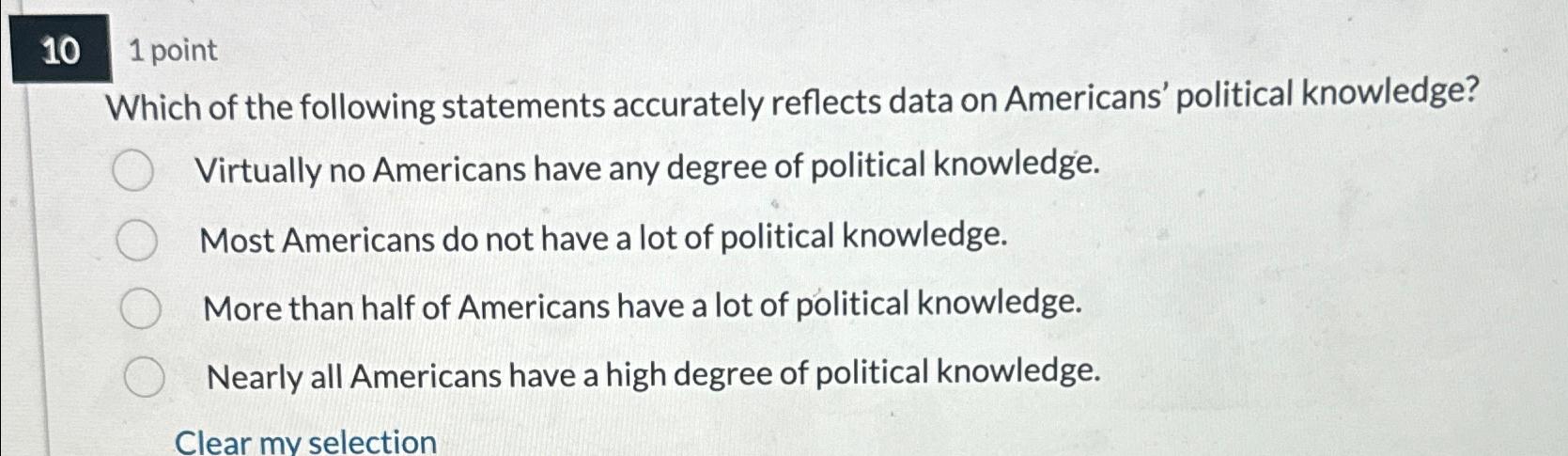 Solved 101 ﻿pointWhich of the following statements | Chegg.com
