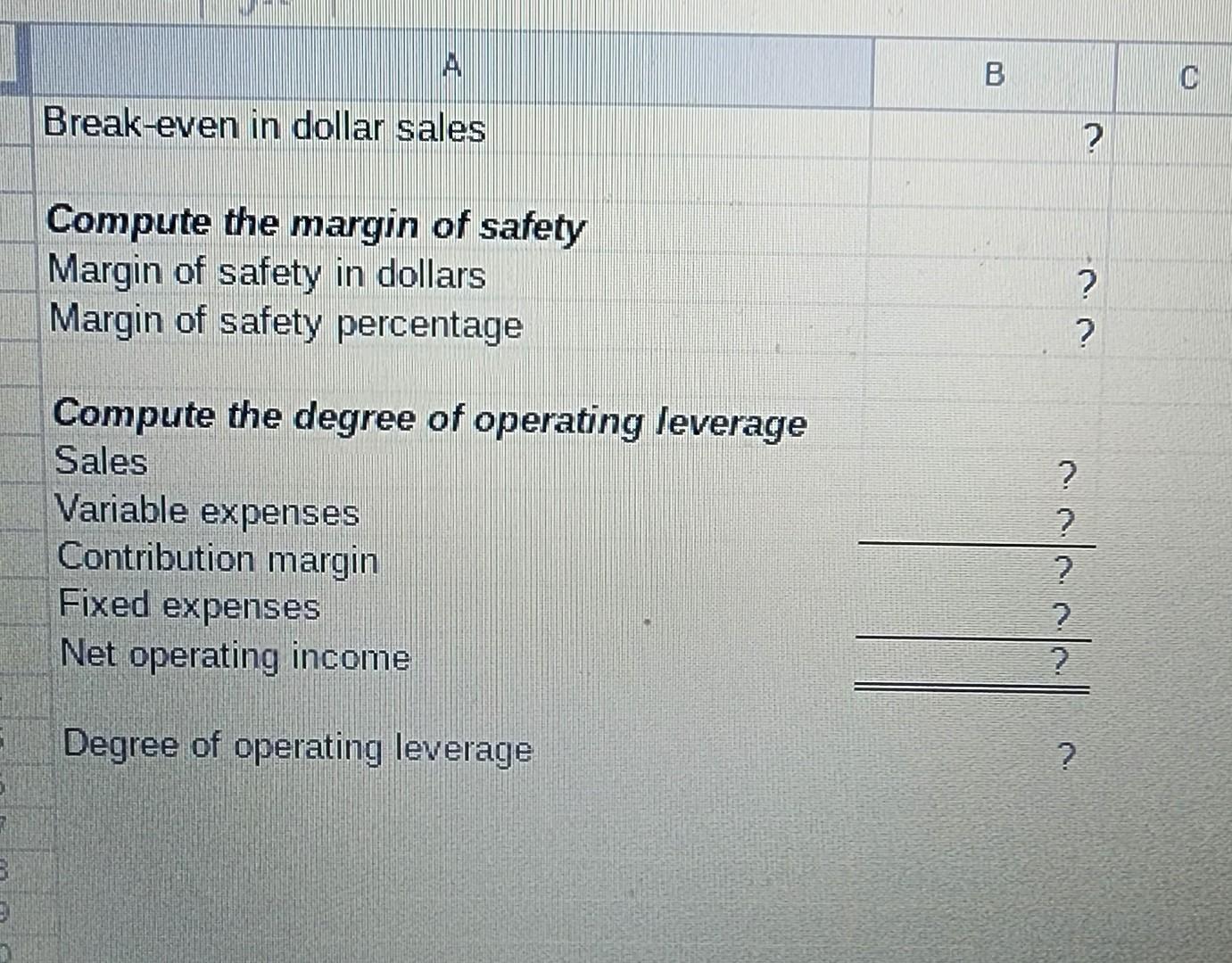 Solved Chapter 5: Applying Excel Data Unit sales Selling | Chegg.com