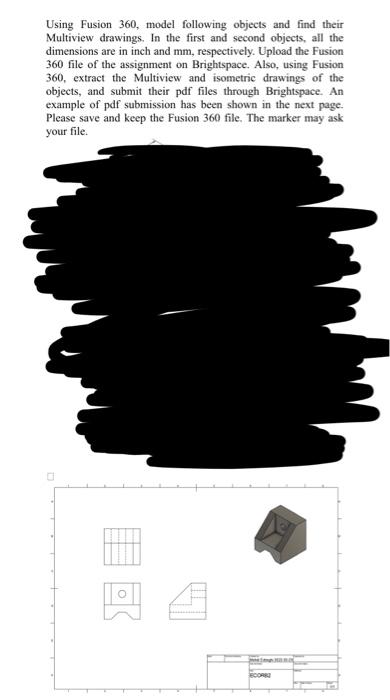 Solved Using Fusion 360, model following objects and find | Chegg.com