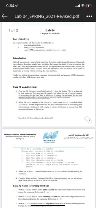 Solved 9:54 Lab 04_SPRING_2021-Revised.pdf 1 of 3 Lab 04 | Chegg.com