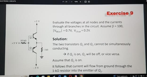 Solved Exercise 9Evaluate the voltages at all nodes and the | Chegg.com