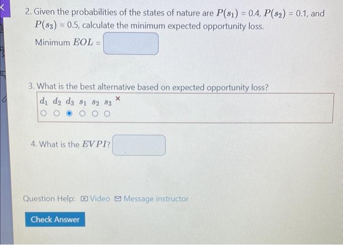 Solved Given the following profit payoff table: 1. Construct | Chegg.com