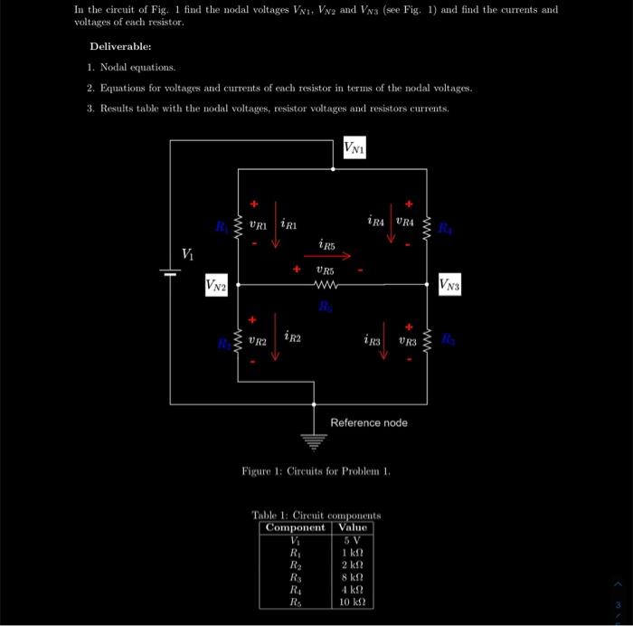 Solved In the circuit of Fig. 1 find the nodal voltages | Chegg.com