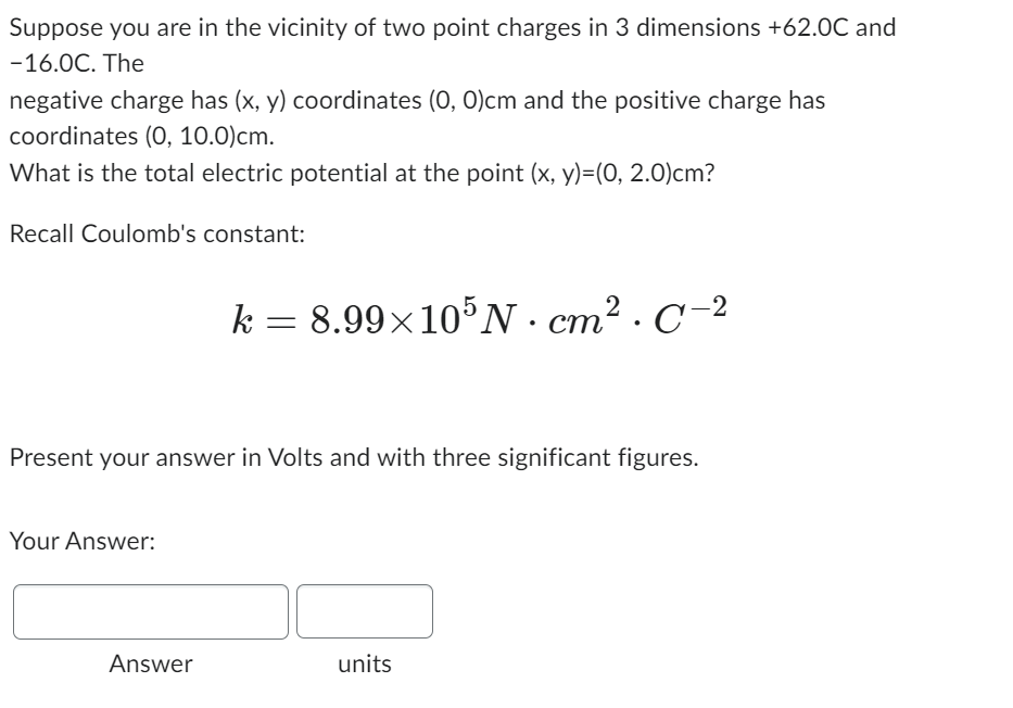 Solved Suppose you are in the vicinity of two point charges | Chegg.com