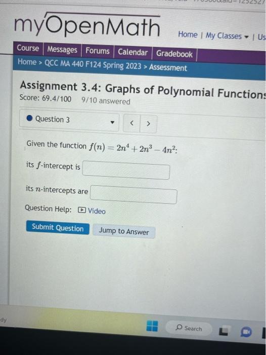 Solved Assignment 3.4: Graphs of Polynomial Function Score: | Chegg.com