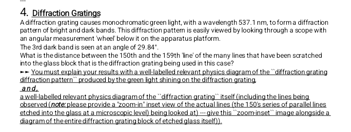 Solved Diffraction GratingsAdiffraction grating causes | Chegg.com