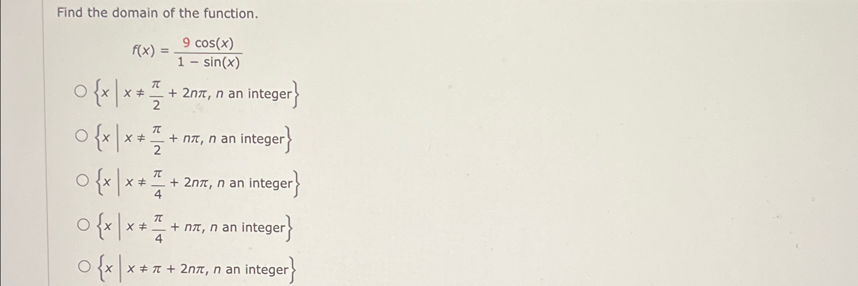 Solved Find the domain of the | Chegg.com