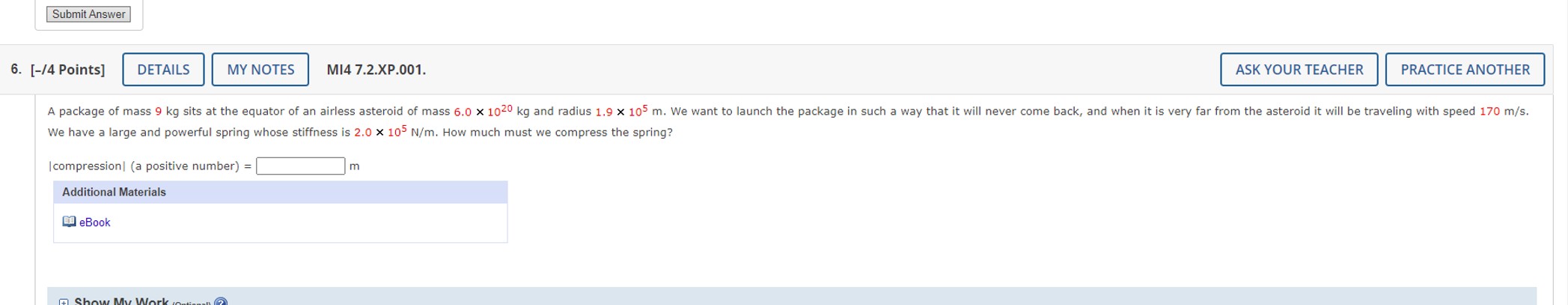 Solved [-/4 ﻿Points]MI4 7.2.XP.001. ﻿We have a large and | Chegg.com