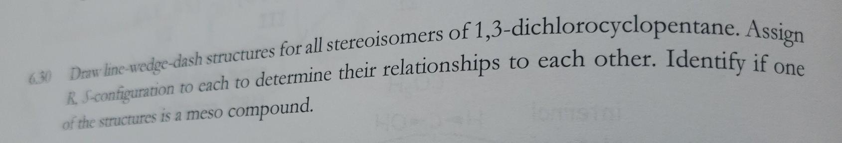 Solved 630 Draw line-wedge-dash structures for all | Chegg.com