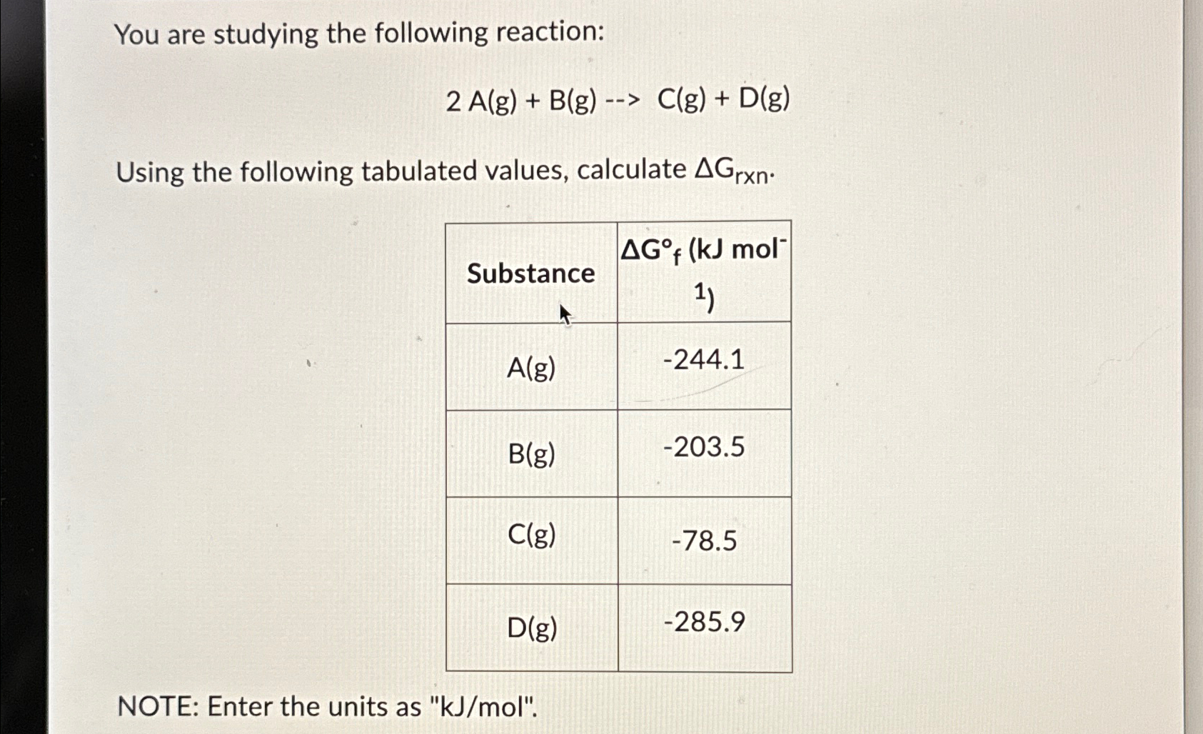Solved You are studying the following | Chegg.com