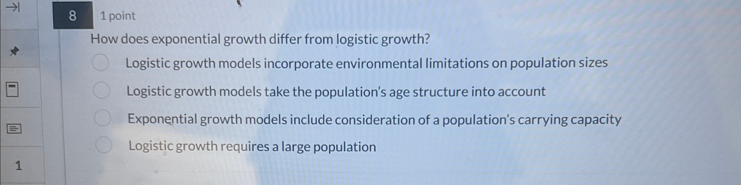 Solved 81 ﻿pointHow does exponential growth differ from | Chegg.com
