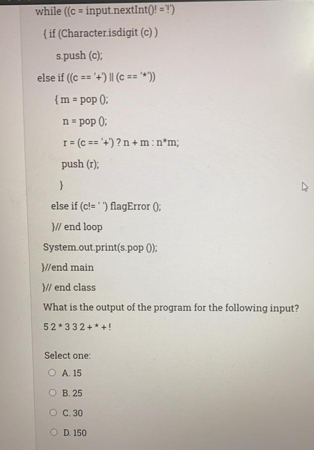 Solved Consider the following JAVA program: Class test | Chegg.com