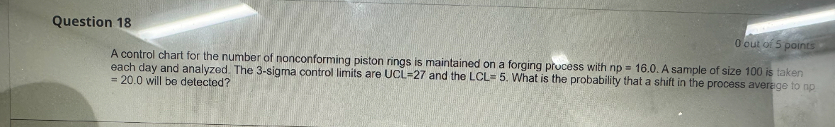Solved Question 18A control chart for the number of | Chegg.com