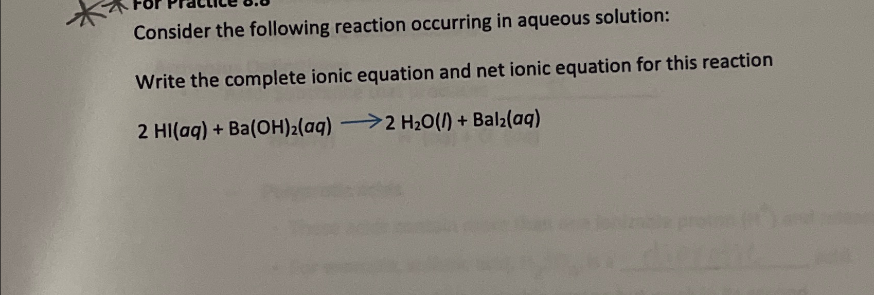 Solved Consider the following reaction occurring in aqueous | Chegg.com