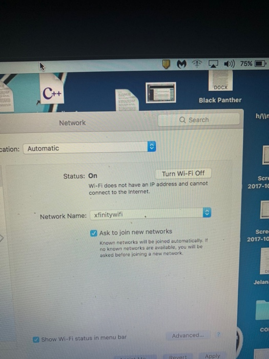 Solved my macbook air wont connecr to the xfinity internet | Chegg.com