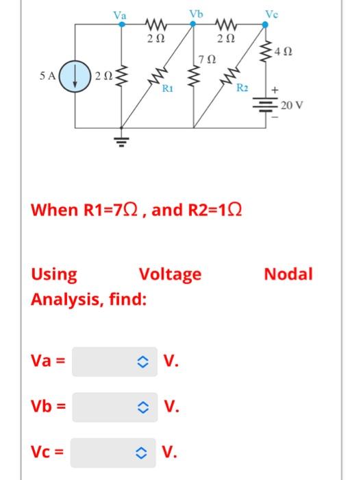 Solved When R1=7Ω, and R2=1Ω | Chegg.com