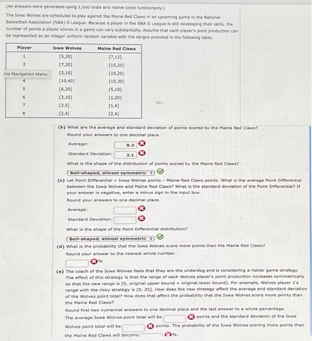 Solved (All answers were generated using 1, uou thais and | Chegg.com