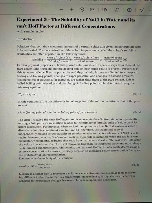 Solved solubility =100mL of solvent mass of solute (g) or | Chegg.com
