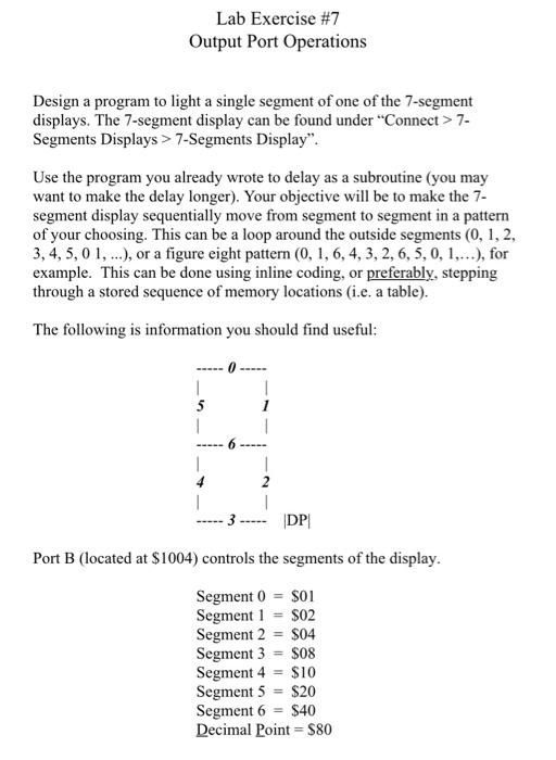 Solved I already finished the 1-9 segment display, unsure | Chegg.com
