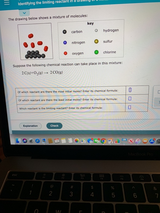 Solved Identifying the limiting reactant indul The drawing | Chegg.com