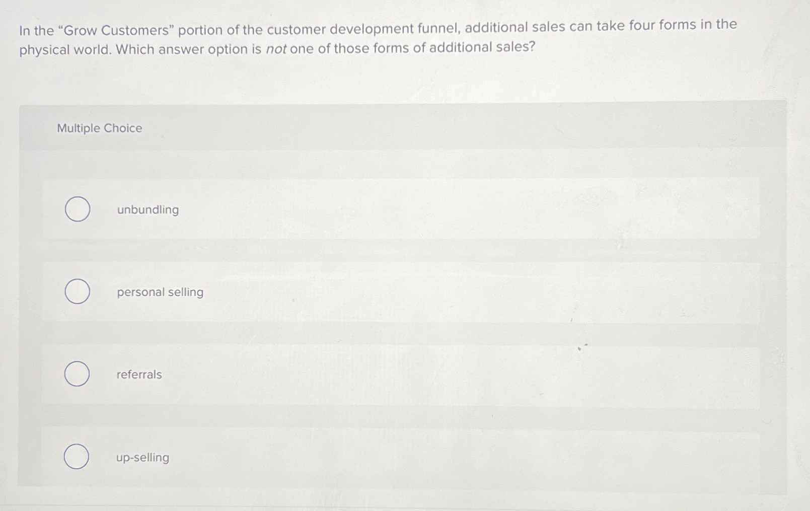 Solved In the "Grow Customers" portion of the customer | Chegg.com