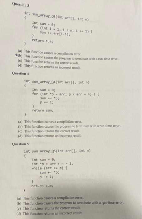 Solved Int sum =θ for (int 1=1;1 | Chegg.com