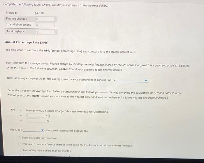 Solved 7. Calculating finance charges using the discount | Chegg.com