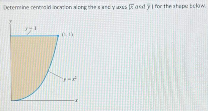 Solved Determine centroid location along the x and y axes | Chegg.com