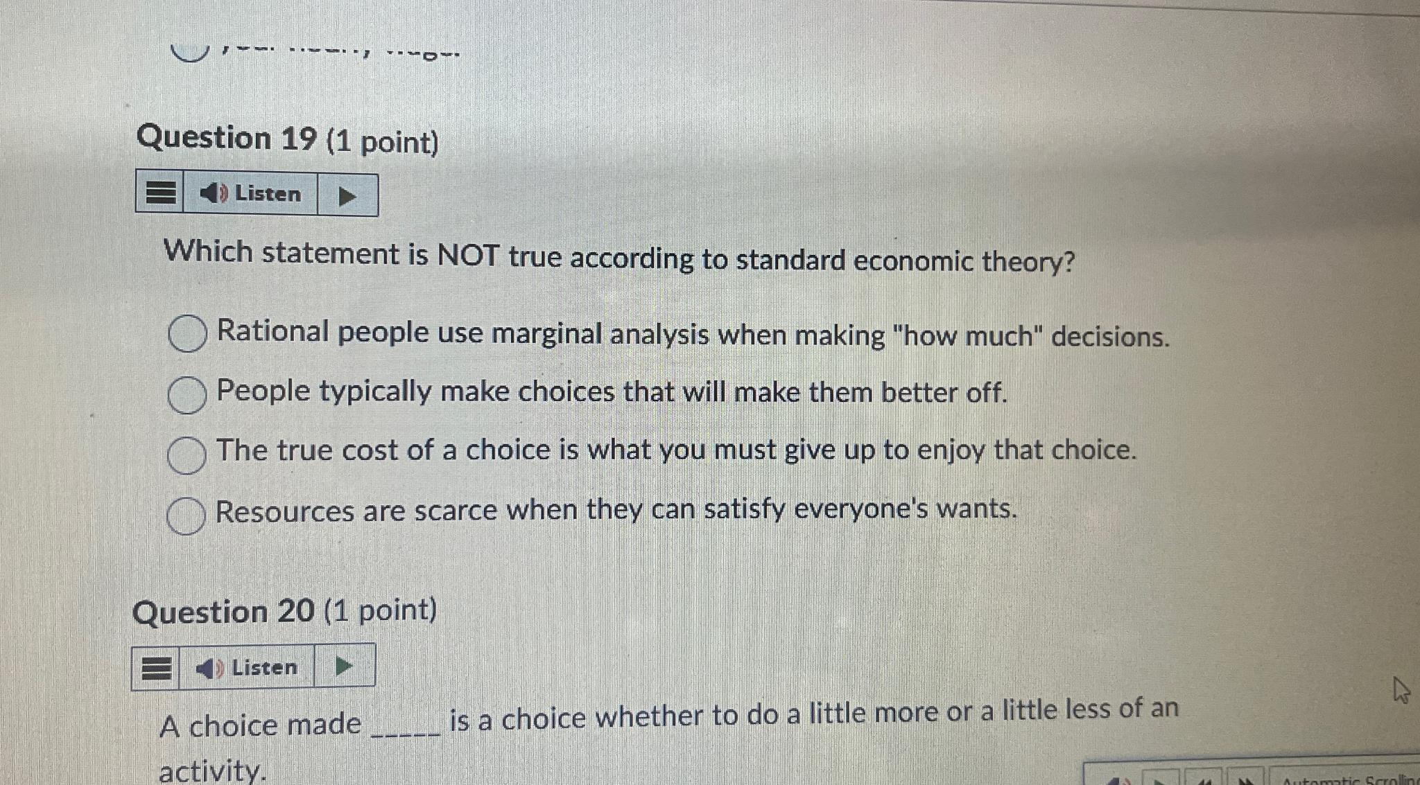 Solved Question 19 (1 ﻿point)Which statement is NOT true | Chegg.com