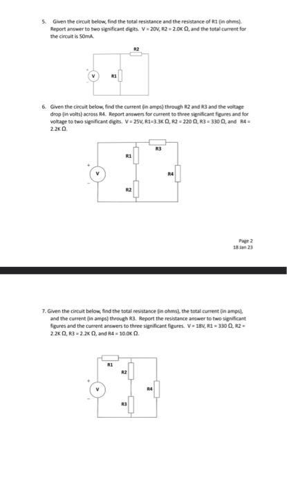 Solved 1. 77. Given the circuit below, find the total | Chegg.com