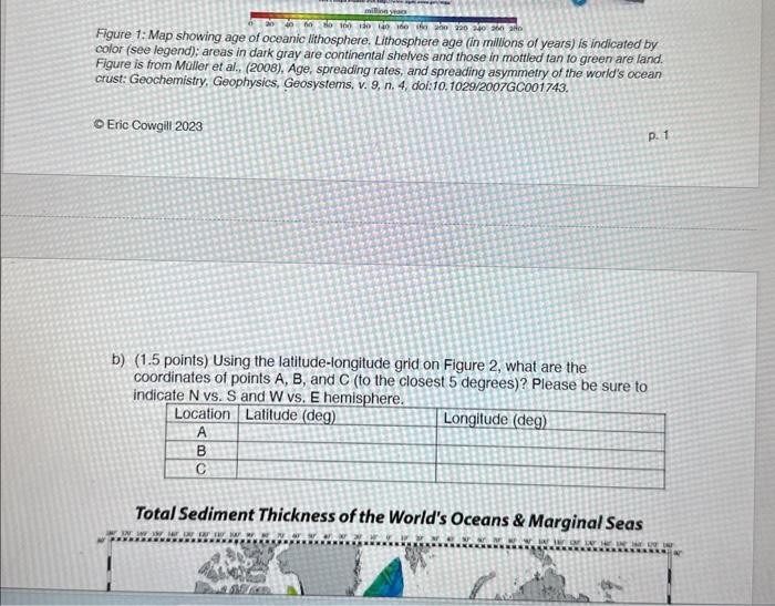 Solved 1) Please use the maps below (Figures 1 through 3 ) | Chegg.com