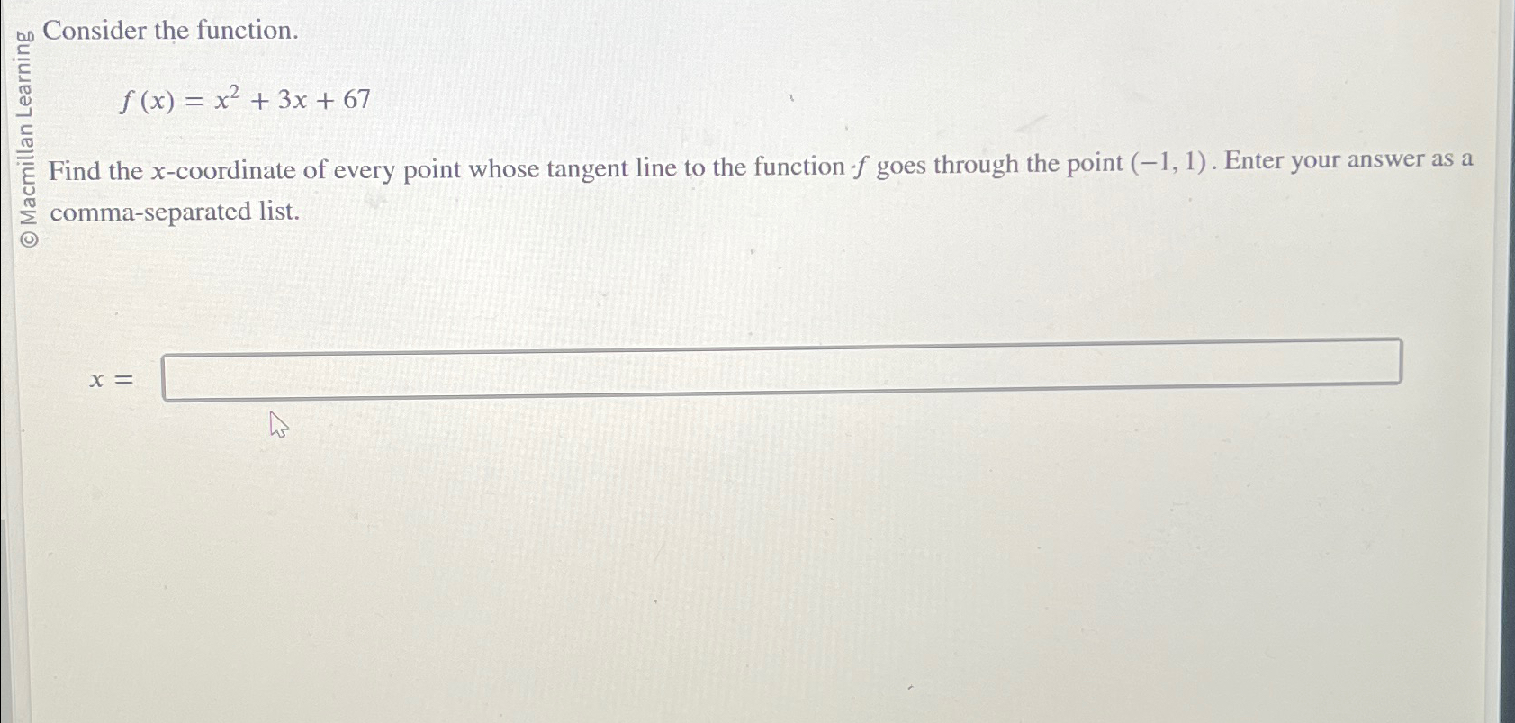 Solved Consider the functionf(x)=x2+3x+67Find the | Chegg.com Solved Consider the functionf(x)=x2+3x+67Find the | Chegg.com