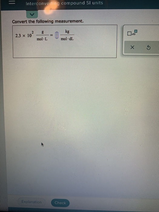 Solved Interconverting compound Sl units Convert the | Chegg.com