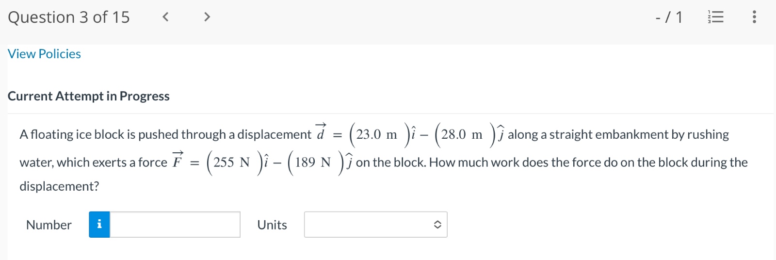 Solved Current Attempt in ProgressA floating ice block is | Chegg.com