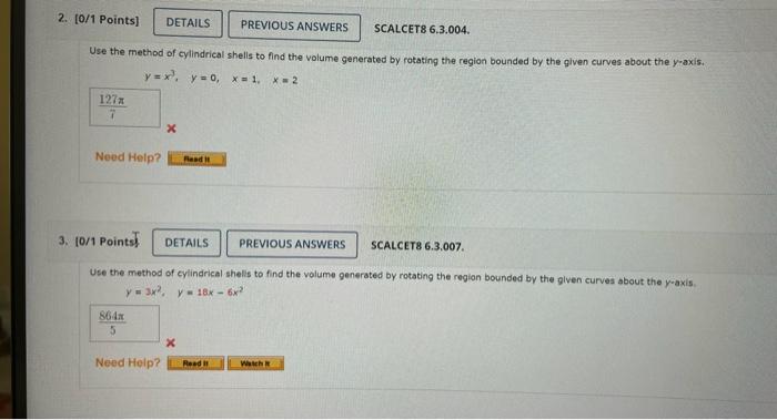 Solved 2. [0/1 Points] DETAILS PREVIOUS ANSWERS SCALCET8 | Chegg.com