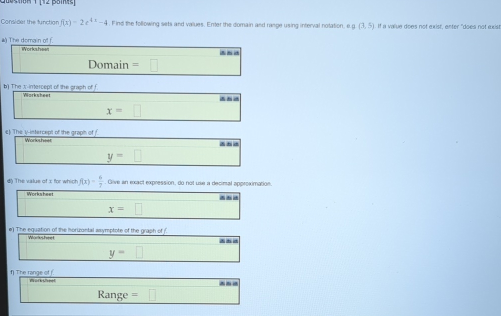 Solved Consider the function f(x)=2e4x-4. ﻿Find the | Chegg.com