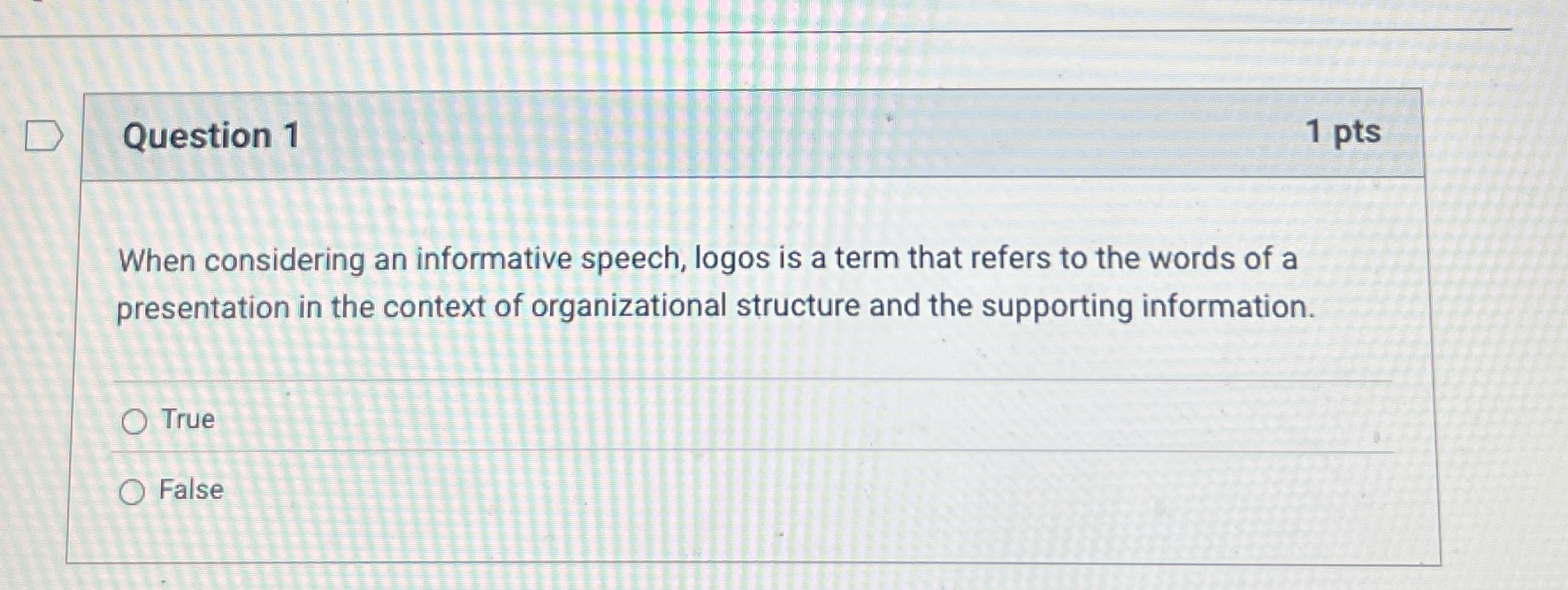 Solved Question 1When considering an informative speech, | Chegg.com