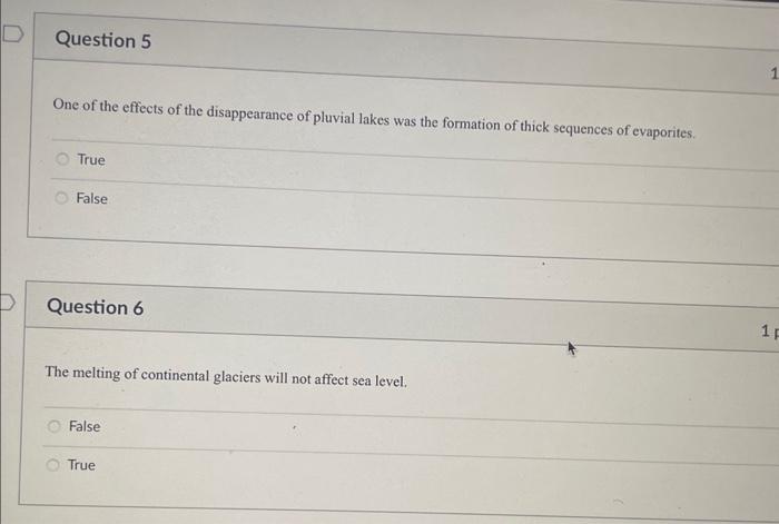 Solved One of the effects of the disappearance of pluvial | Chegg.com