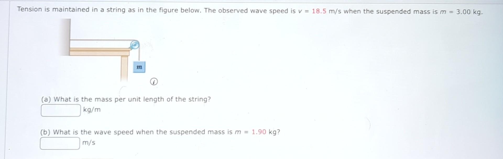 Solved Tension is maintained in a string as in the figure | Chegg.com