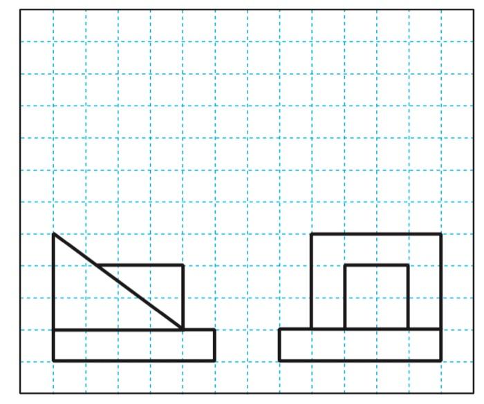 Solved add the missing top view and an orthographic sketch | Chegg.com