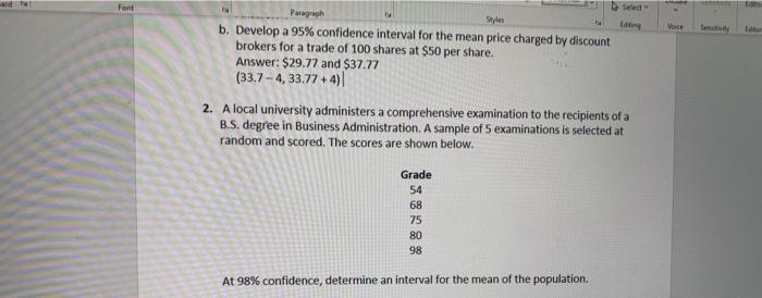 Solved an Font Voice Ed Seed Paragraph Styles b. Develop a | Chegg.com