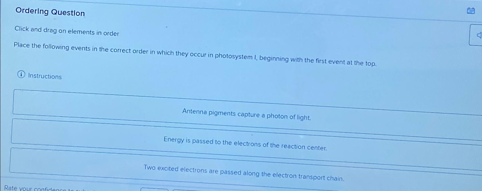 Solved Ordering QuestionClick and drag on elements in | Chegg.com