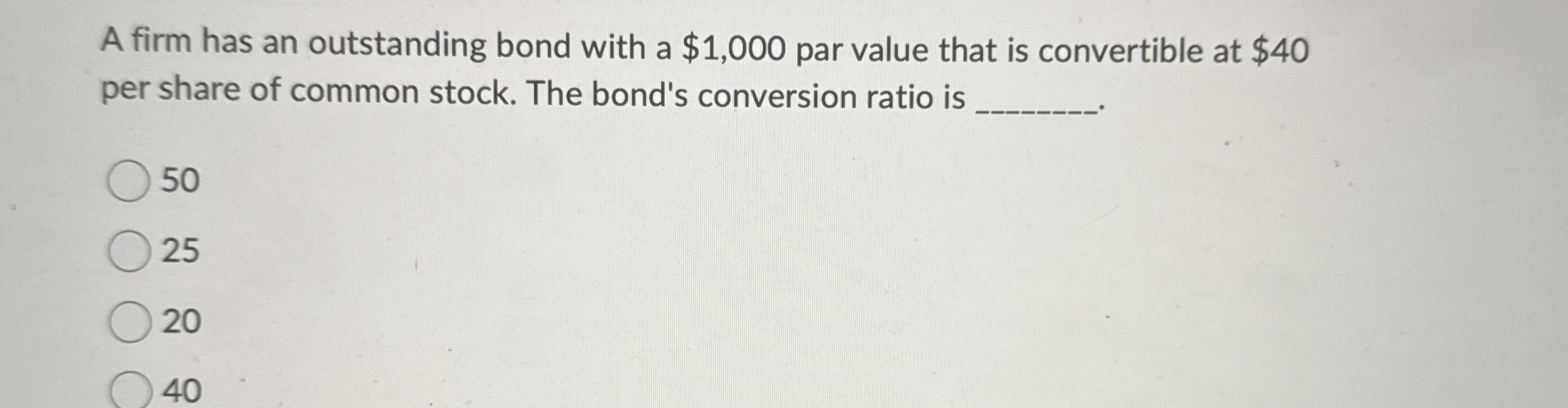 Solved A firm has an outstanding bond with a $1,000 ﻿par | Chegg.com