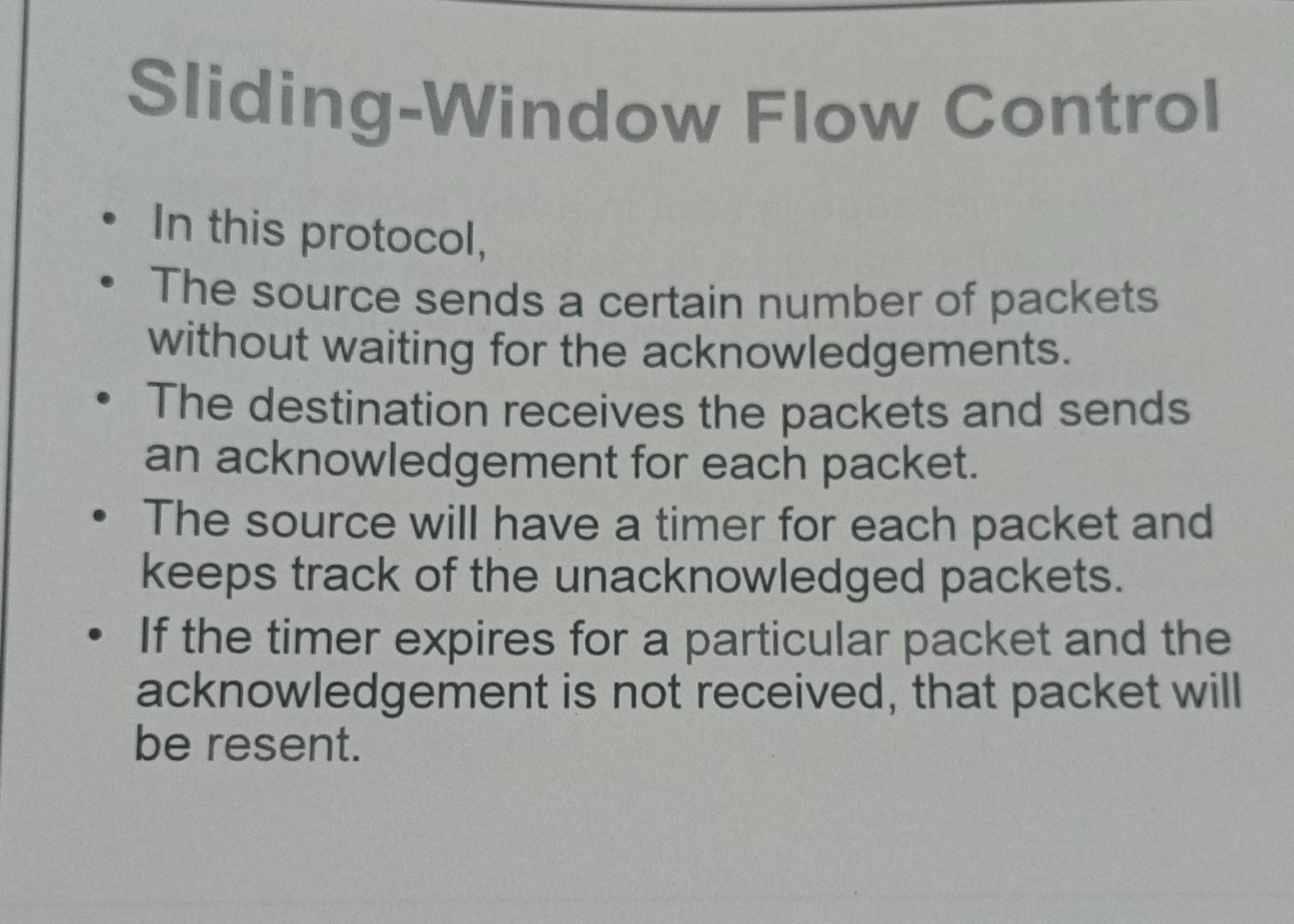 Solved Stop-and-Wait Flow Control Stop-and-wait flow control | Chegg.com